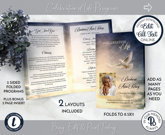 Funeral Program Background