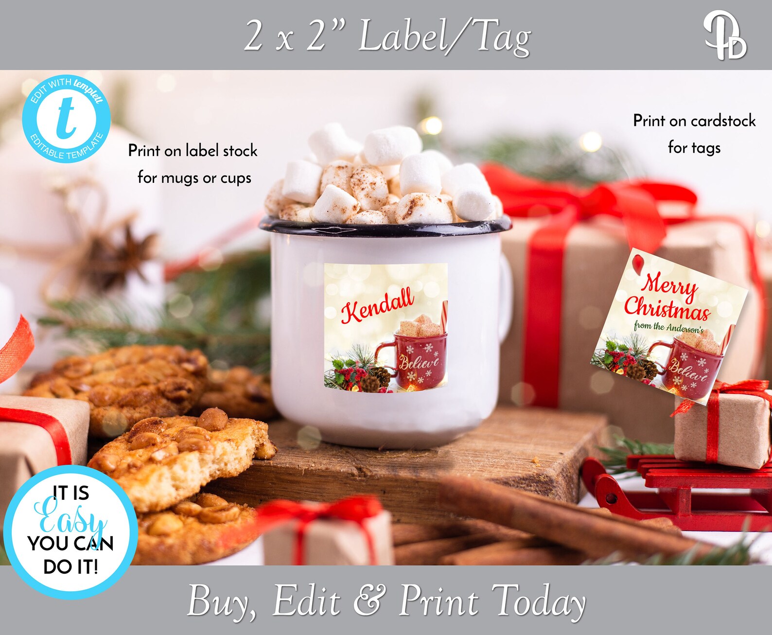 Believe Christmas Hot Chocolate Bar Set, Including Sign, Tent Food ...