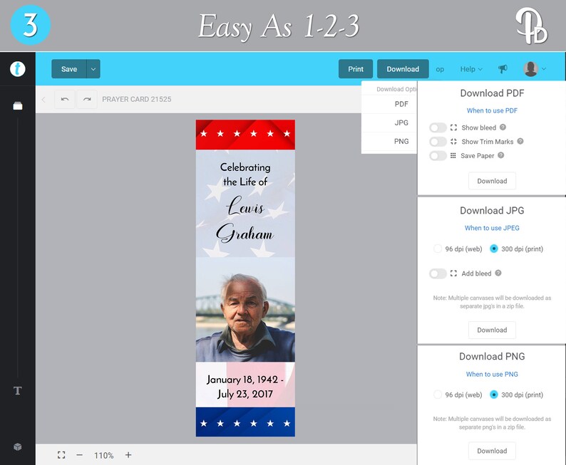 Patriotic Editable Memorial Bookmark Template Veteran - Etsy