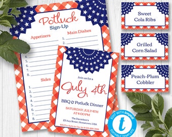 Potluck Food Label - Etsy
