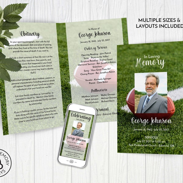 Funeral Poster Template Svg - Etsy
