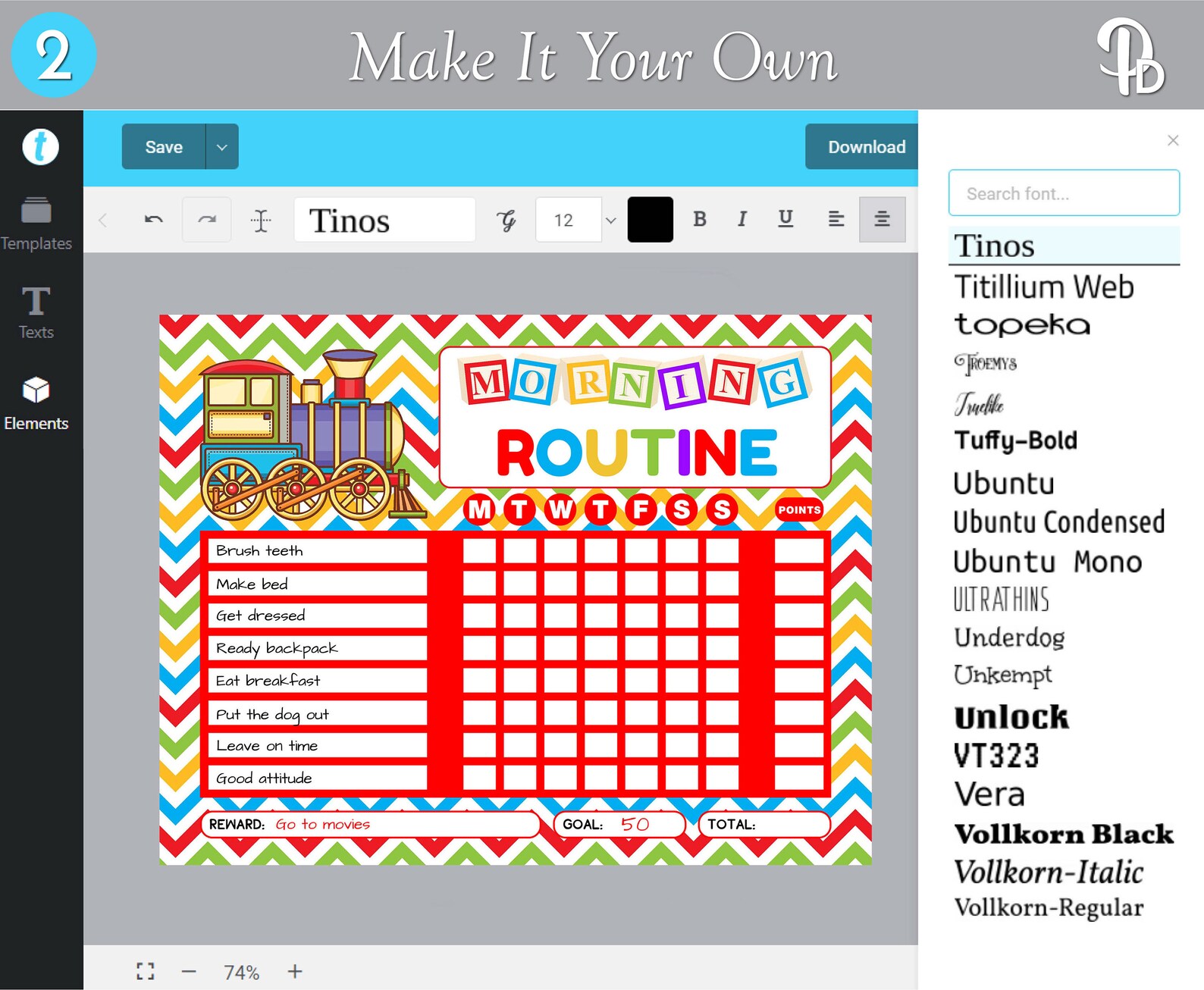 Children's Train Daily Routine Charts Morning Routine - Etsy