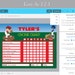 Baseball Children's Chore Chart, Editable Reward Chart, Printable Kid's ...