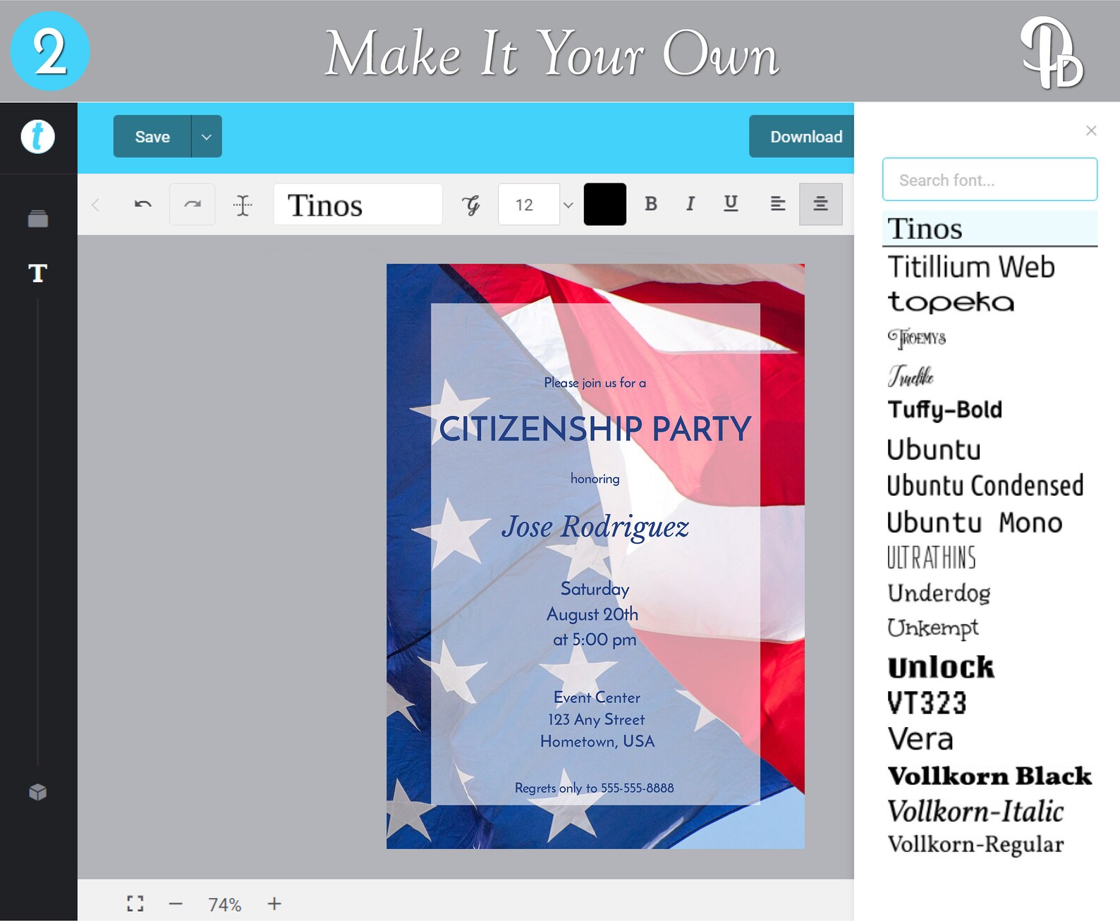 US Flag Citizenship Party Invitation, Citizenship Celebration ...
