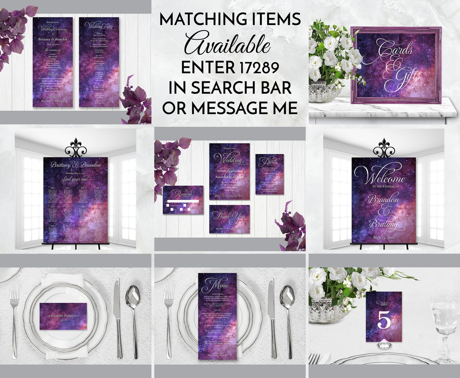 Celestial Night Wedding Seating Chart and Placecards Wedding - Etsy