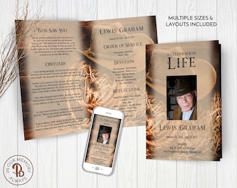 Funeral Cowboy Program - Etsy