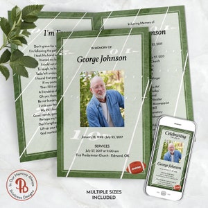 Football Funeral Program Template, Celebration of Life Memorial Service ...