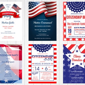 Citizenship Party Invitation, Citizenship Celebration, Naturalization ...