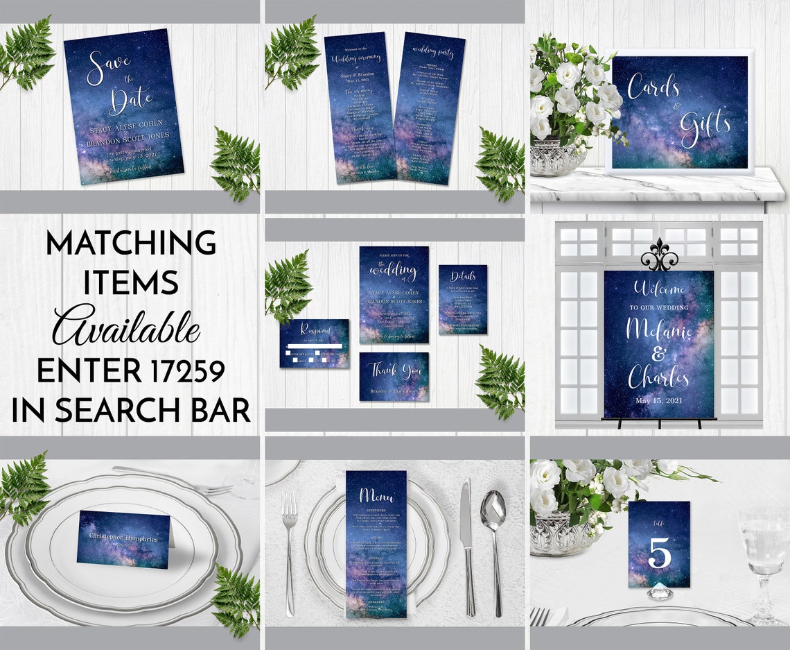 Celestial Night Wedding Seating Chart Wedding Seating Plan | Etsy