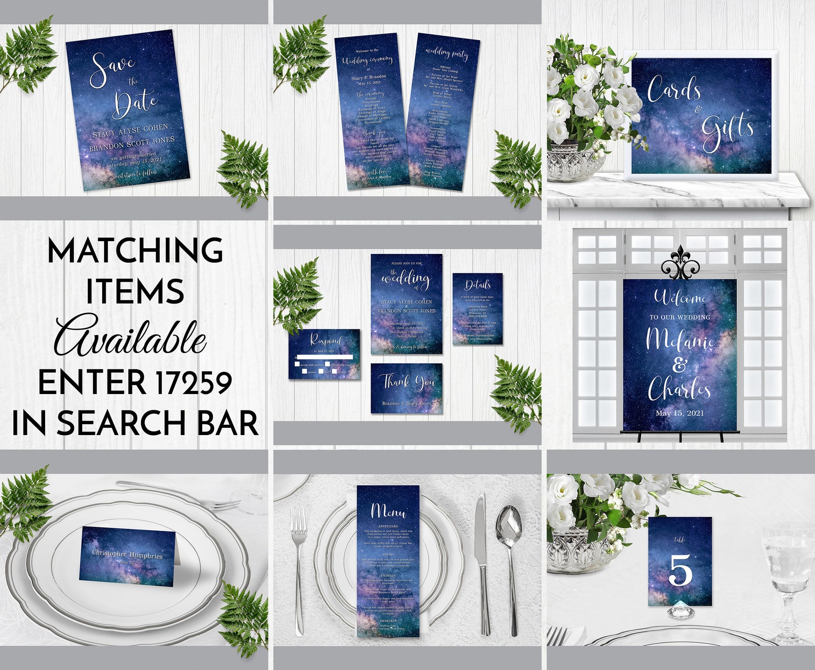 Celestial Night Wedding Seating Chart and Placecards Wedding - Etsy