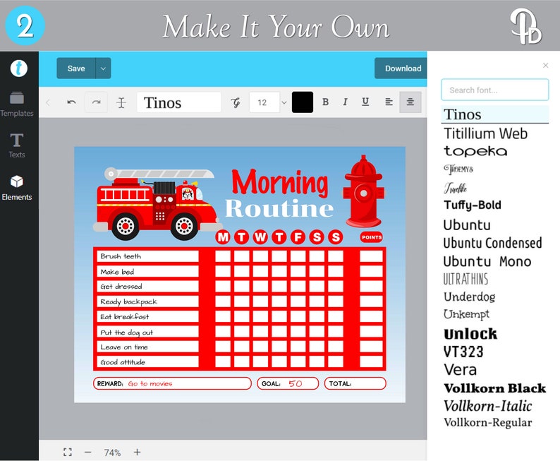 Firetruck Children's Daily Routine Charts, Morning Routine Chart ...