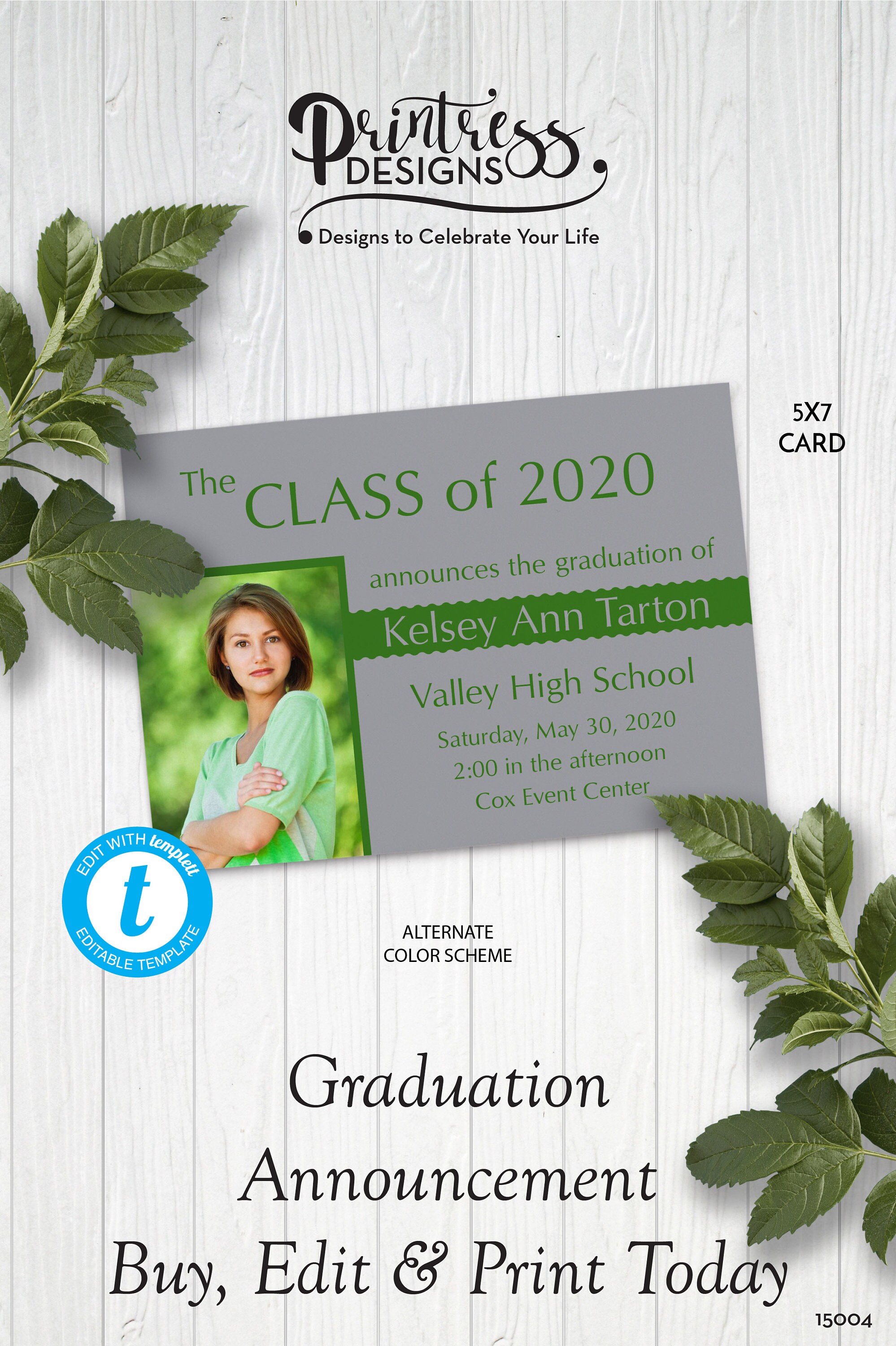 A Touch of Class Photo Graduation Invitation Template | Etsy