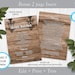 Rustic Aged Wood Funeral Program Template Obituary/order of - Etsy