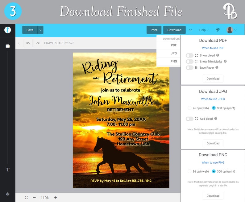 Riding Into Retirement Party Invitation Sunset Retirement - Etsy