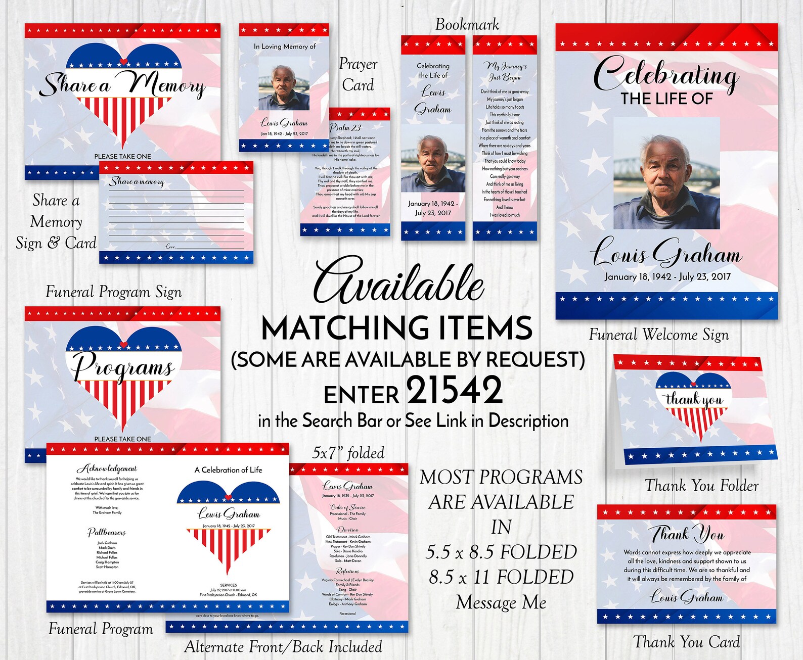 Patriotic Editable Memorial Bookmark Template Veteran - Etsy