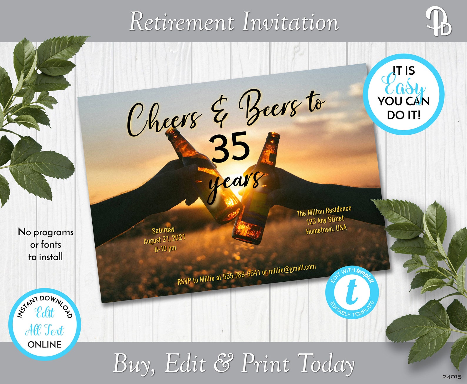 Cheers to Beers Retirement Party Invitation, Retirement Celebration ...