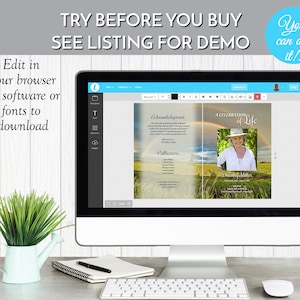 Double Rainbow Funeral Program Template, Obituary/order of Service ...