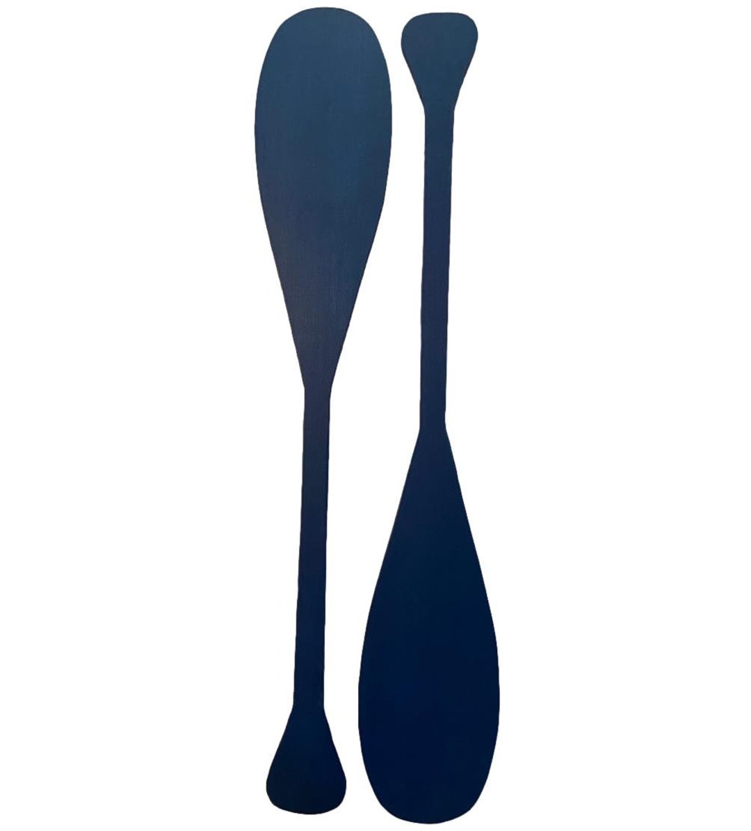 Set of 2 Paddles / Oars Hand-made Hand-painted Choose Color: Navy Blue ...