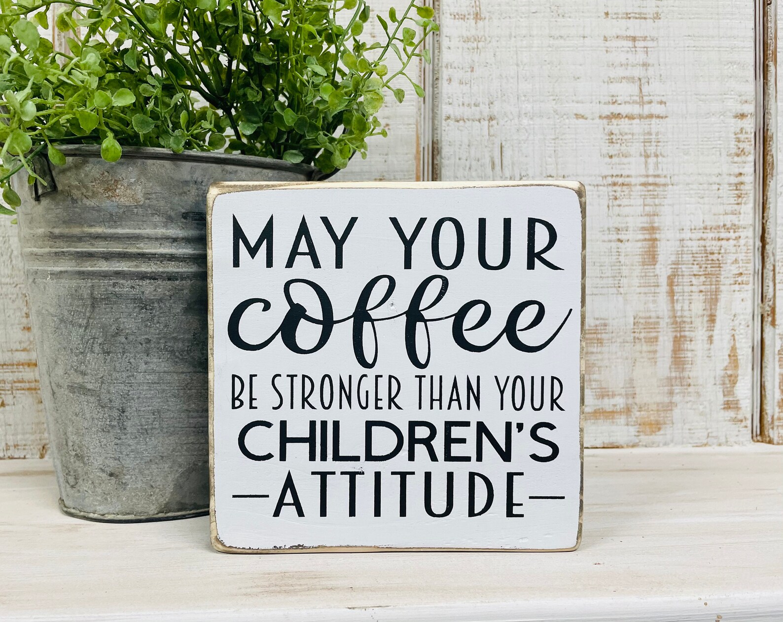 Funny Coffee Bar Wood Sign May Your Coffee Be Stronger Than - Etsy