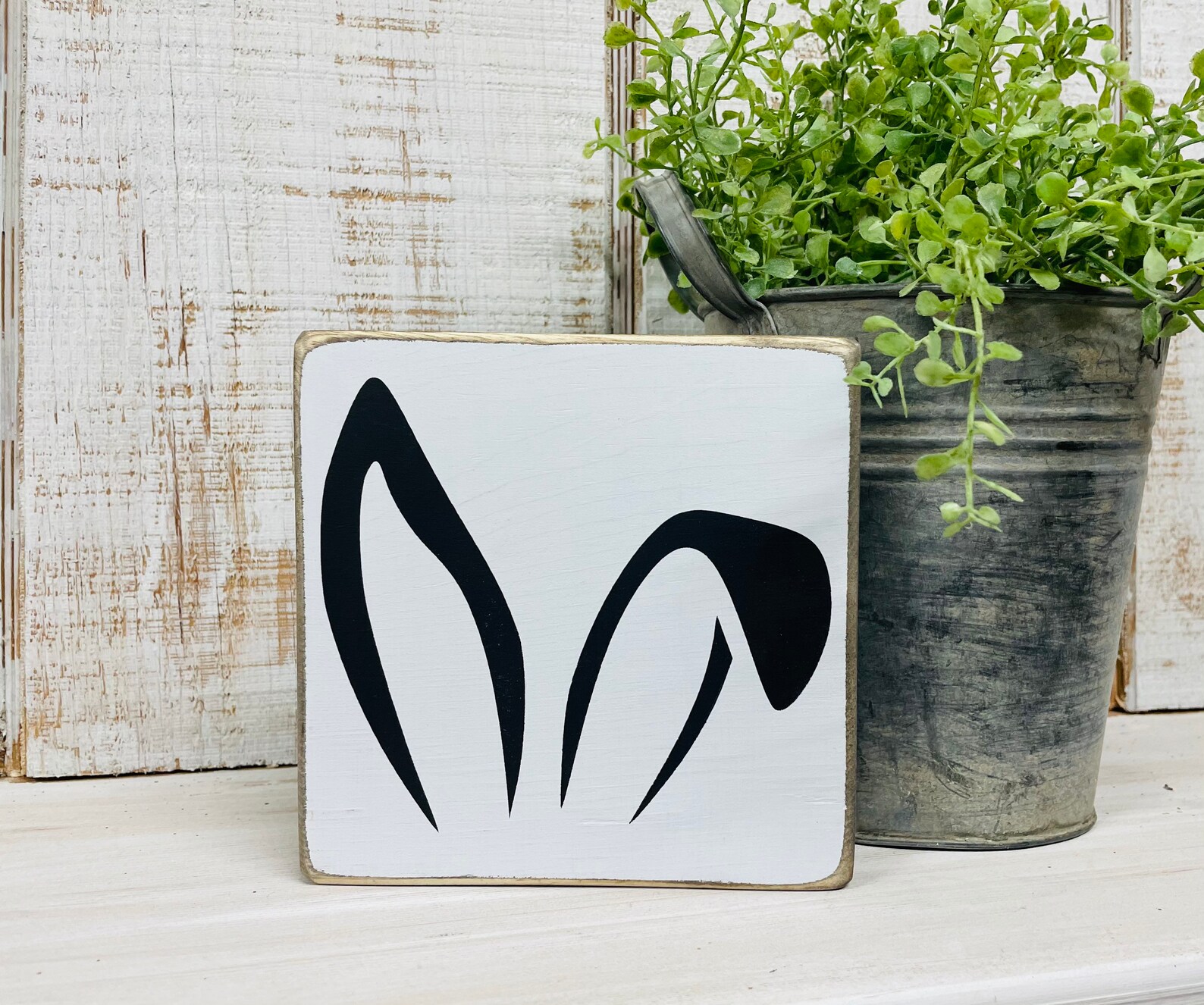 Easter Bunny Ears Wood Sign Simple Signs for Easter Rabbit - Etsy