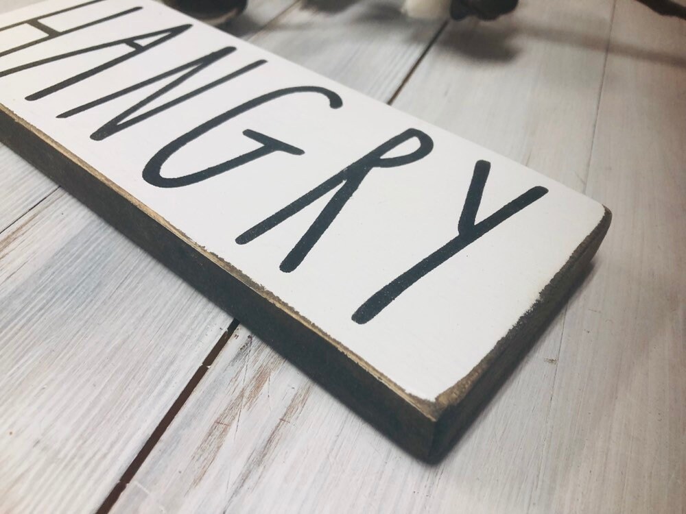 Hangry Wood Sign Funny Kitchen Sign Funny Kitchen Sayings - Etsy