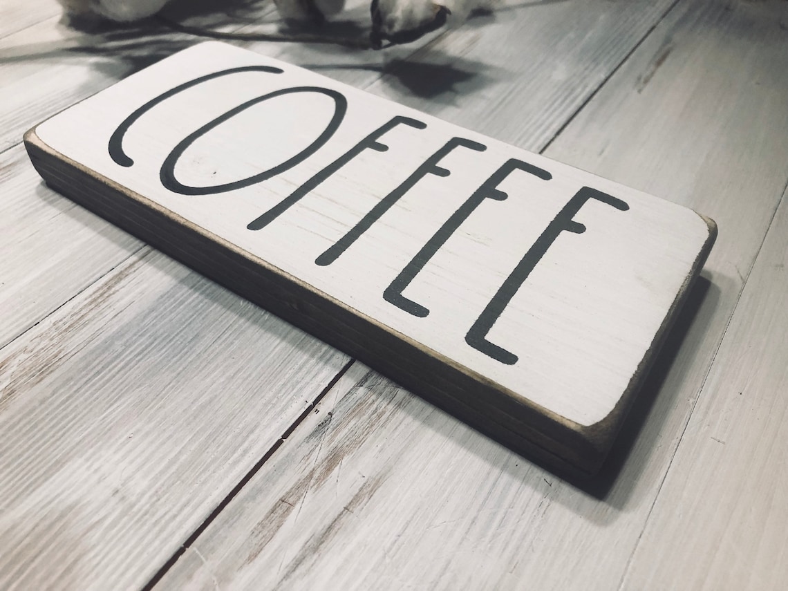 Small Coffee Bar Sign Black and White Decor Coffee Station - Etsy