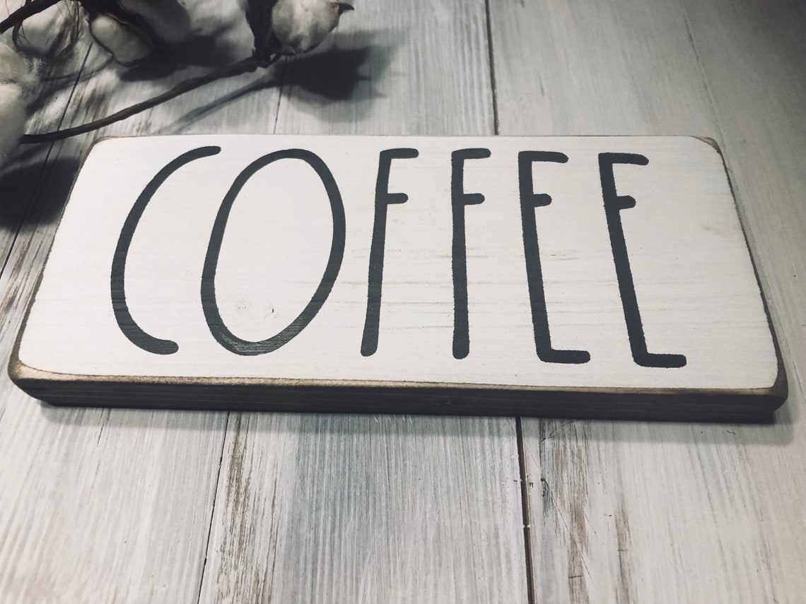 Small Coffee Bar Sign Black and White Decor Coffee Station - Etsy
