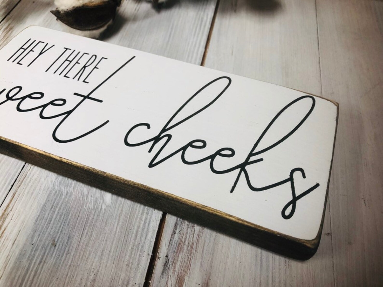 Funny Bathroom Sayings Quotes Sign Hey There Sweet Cheeks - Etsy