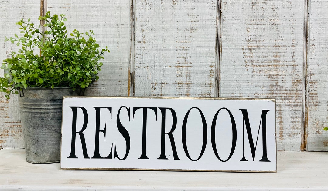 Restroom Sign - Bathroom Sign - Restaurant Bathroom Sign - Farmhouse ...