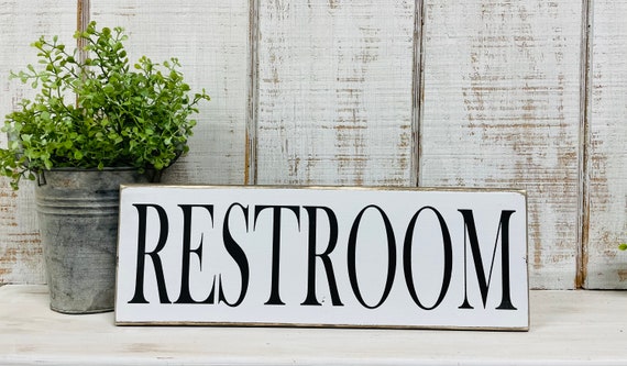 Restroom Sign Bathroom Sign Restaurant Bathroom Sign - Etsy