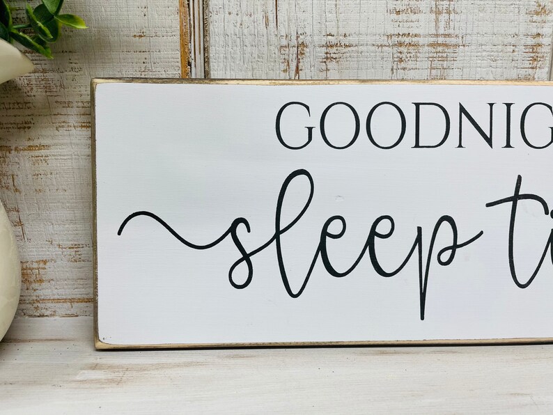 Goodnight Sleep Tight Hand Painted Wood Sign Master Bedroom - Etsy
