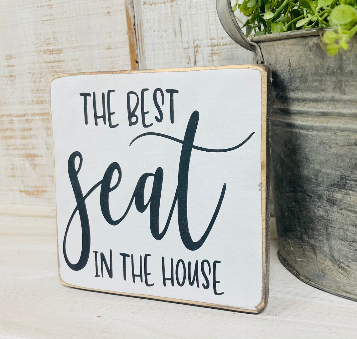 Funny Bathroom Sign Guest Half Bath Sign the Best Seat in - Etsy