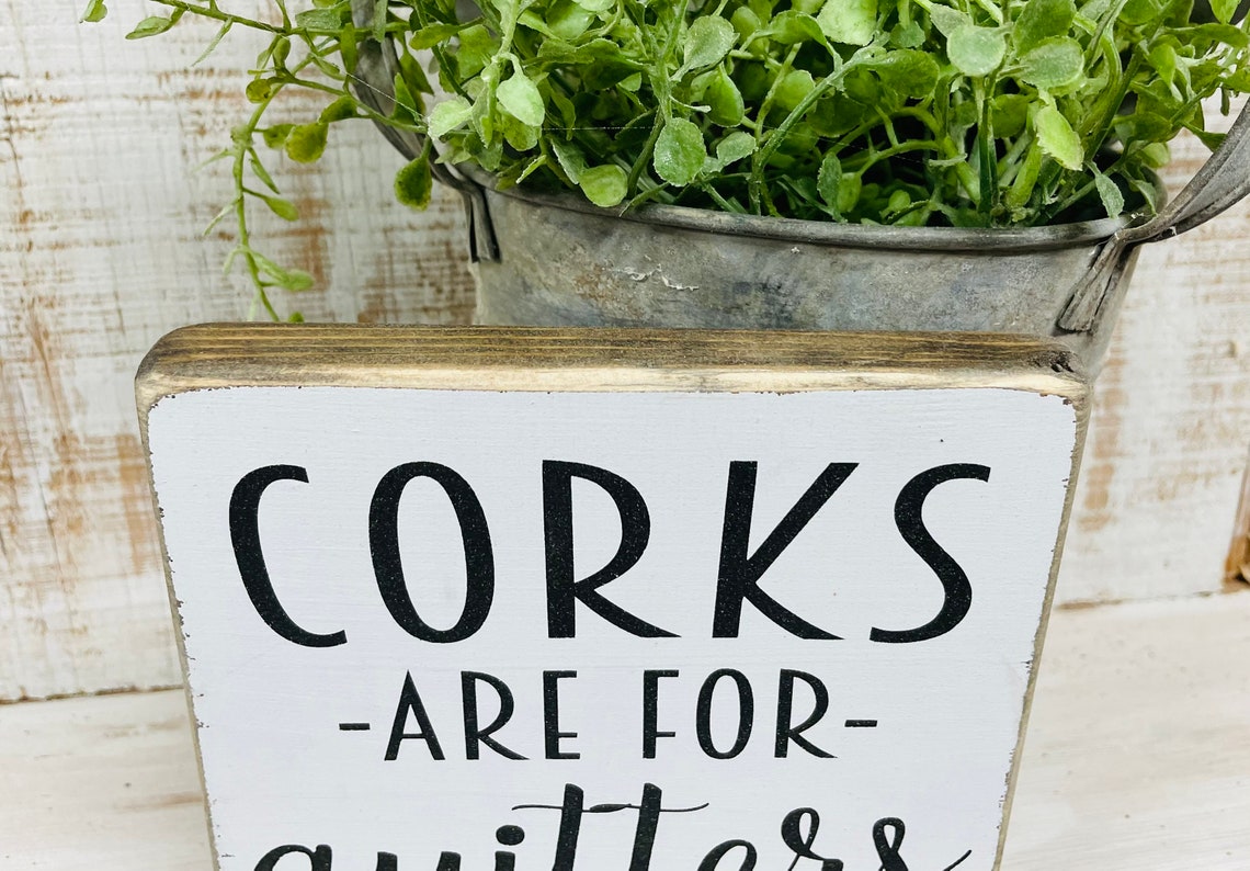 Funny Wine Bar Sign Signs for Bar Mancave Corks Are for - Etsy