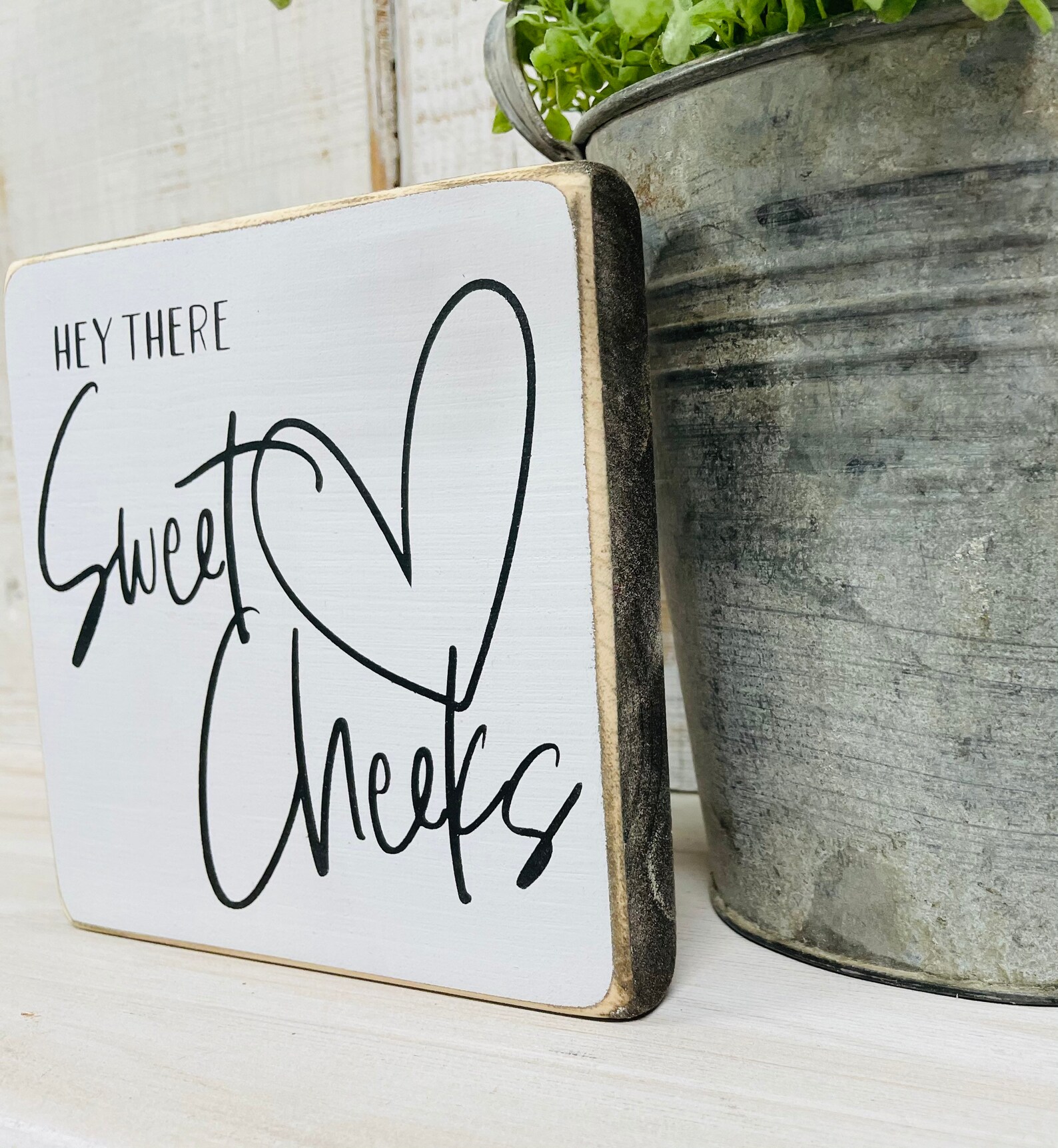 Hey There Sweet Cheeks Hand Painted Wood Sign Funny Bathroom - Etsy