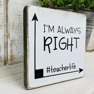 Signs for Teachers Desk - Math Teacher Gift - Gifts for Teachers - I’m ...