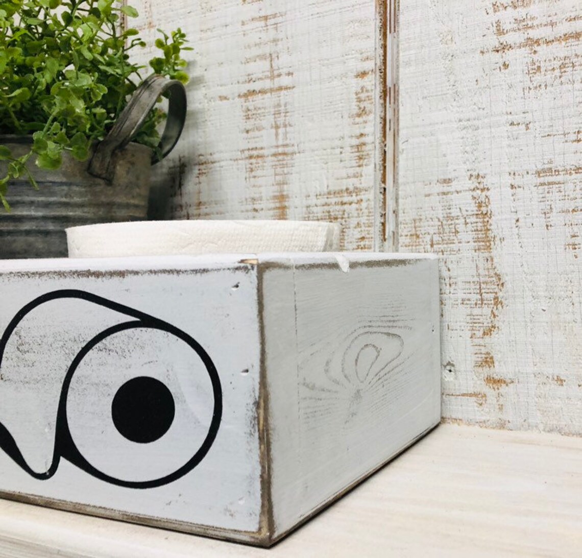 Funny Back of Toilet Box Decor - Toilet Paper Storage Box - Guest ...