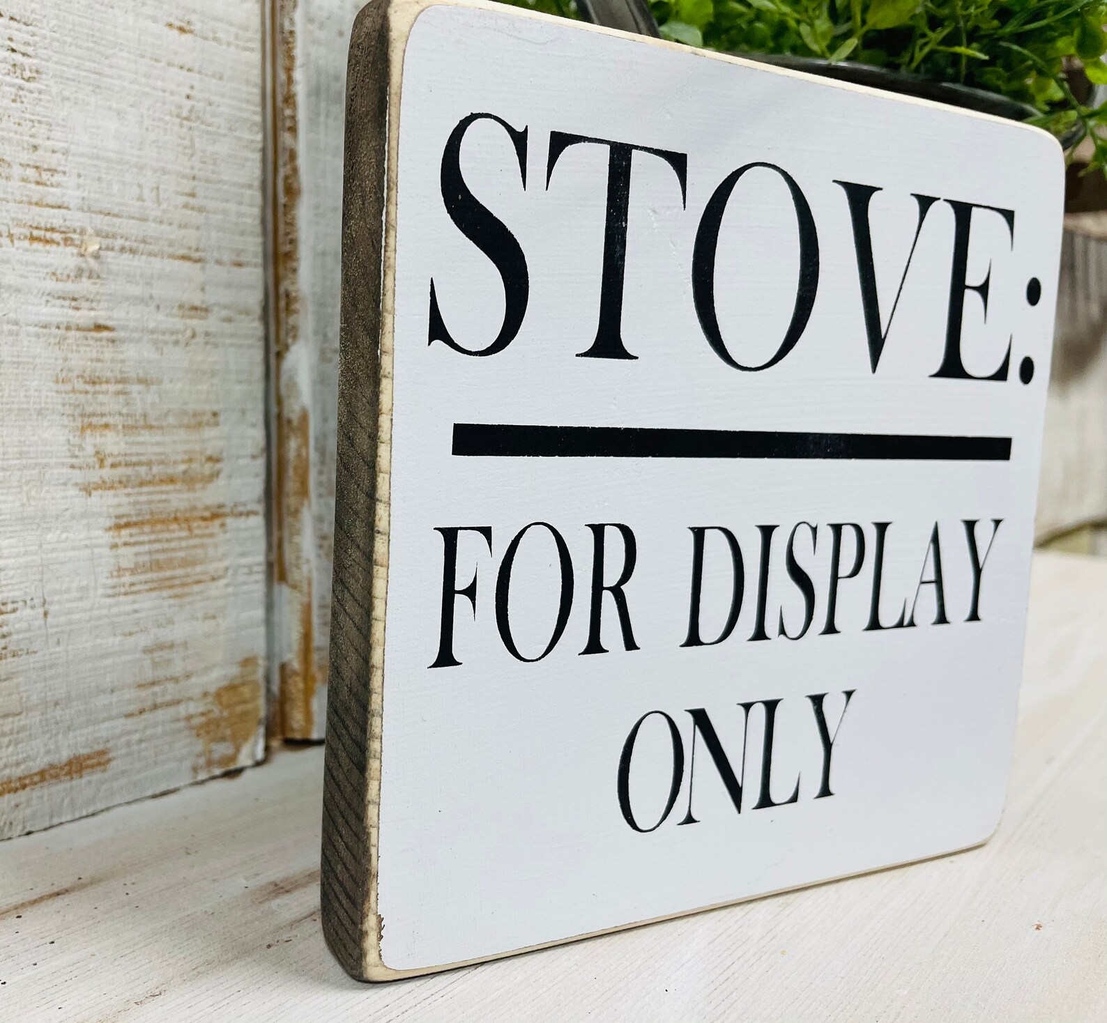 Funny Kitchen Sign Stove for Display Only Wood Sign Small | Etsy