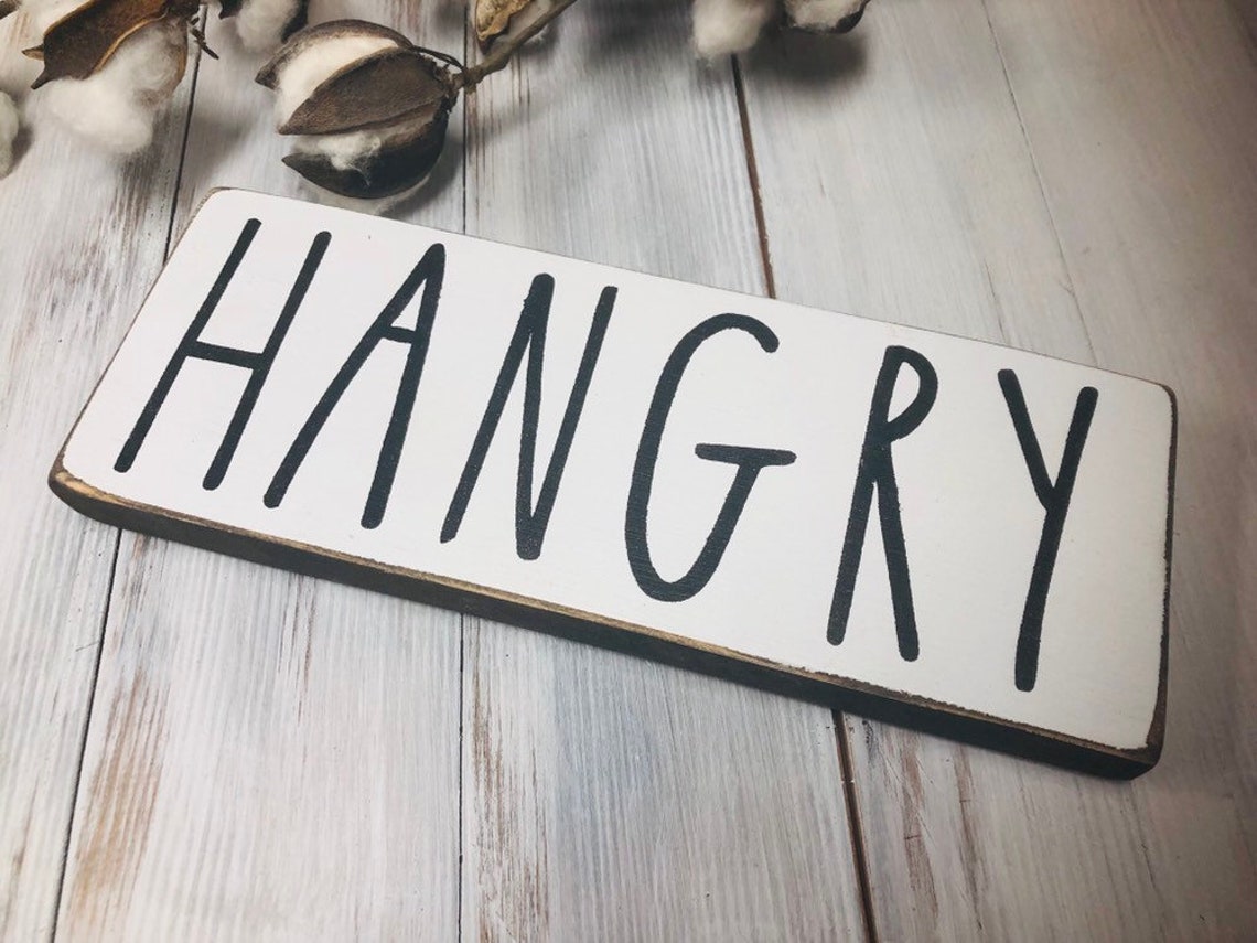 Hangry Wood Sign Funny Kitchen Sign Funny Kitchen Sayings - Etsy