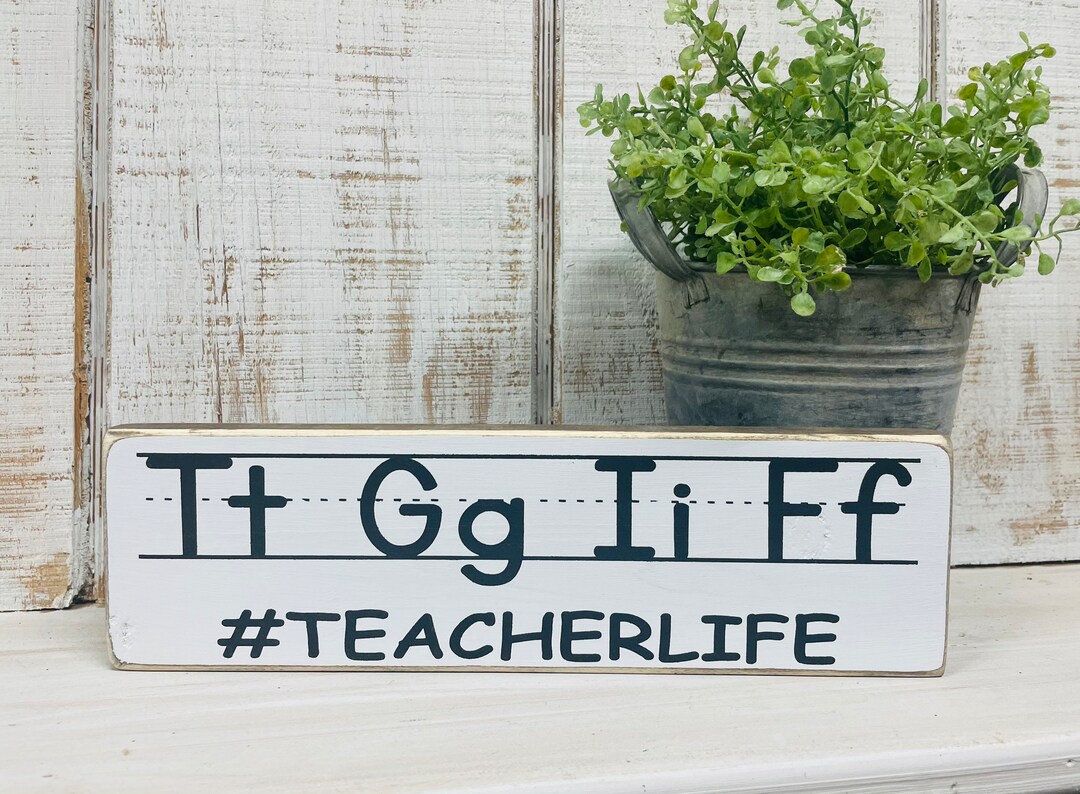 Funny Sign for Teachers Desk, Tgif Teacher Life Sign, Thank Goodness ...