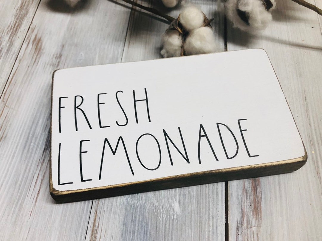 Summer Tiered Tray Sign Fresh Lemonade Sign Skinny Font Lemon Decor - Etsy