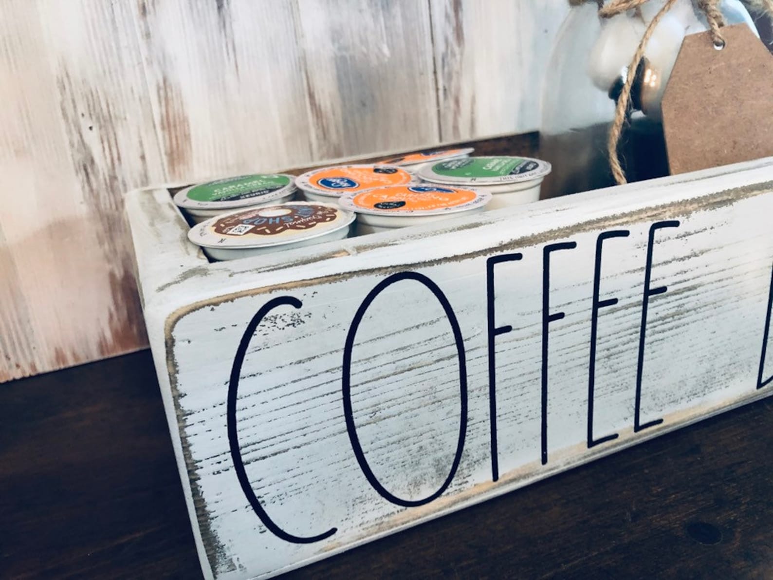 Coffee Bar Storage Box - Coffee Supplies Organizer - Coffee Cup Storage ...
