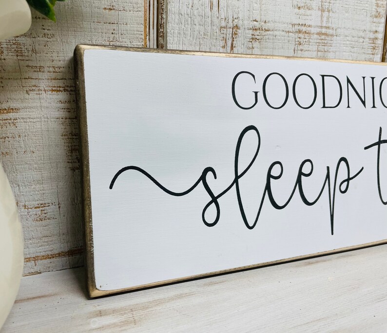 Goodnight Sleep Tight Hand Painted Wood Sign Master Bedroom - Etsy