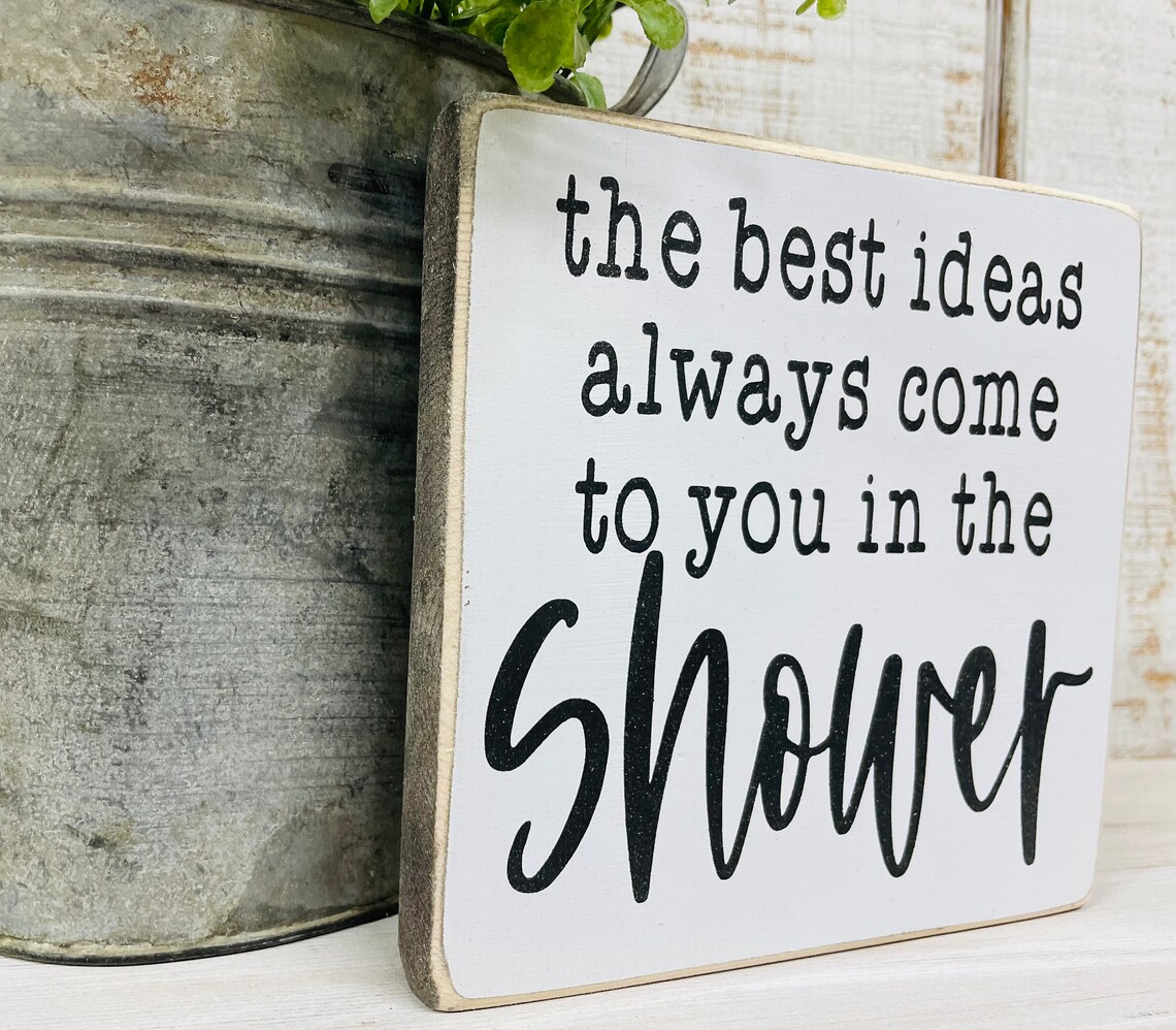 Funny Farmhouse Bathroom Sign Bathroom Shower Sayings - Etsy