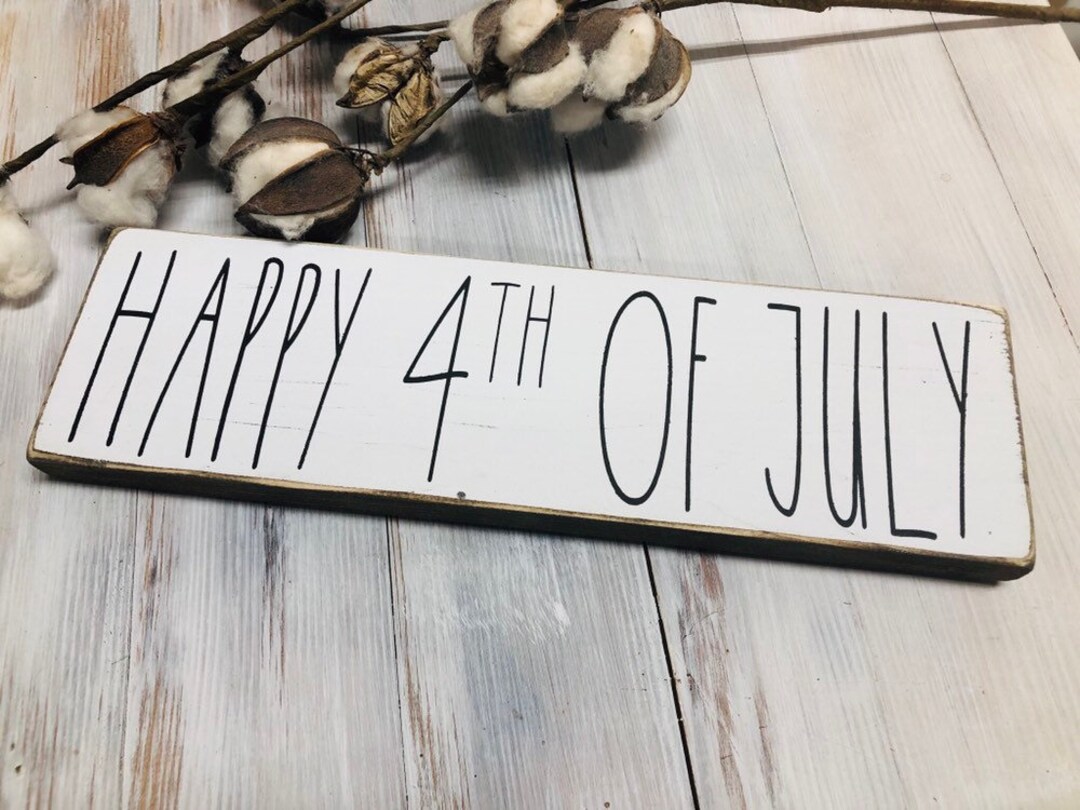 Happy 4th of July Sign - Independence Day Sign - July 4 - Patriotic ...