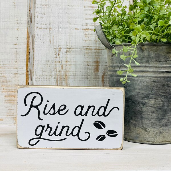 Rise and Grind Sign - Etsy