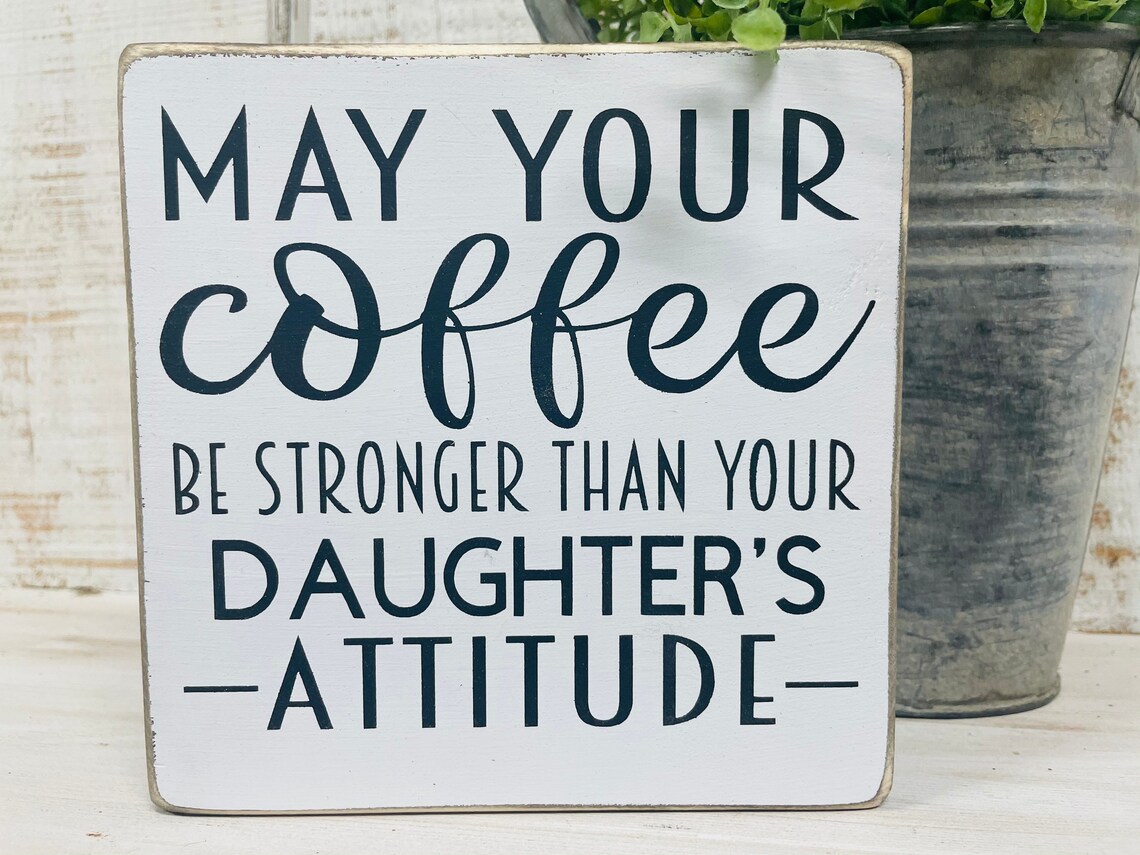 Funny Coffee Bar Sign Funny Kitchen Sign Farmhouse Sign - Etsy