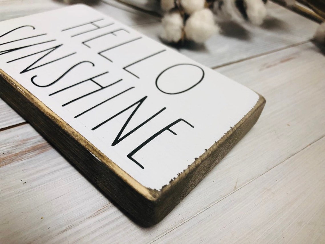 Hello Sunshine Wood Sign Summer Spring Sign Tiered Tray - Etsy