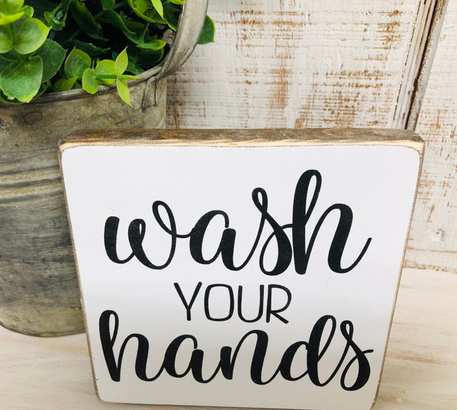 Wash Your Hands Wood Sign Kids Bathroom Sign Farmhouse - Etsy