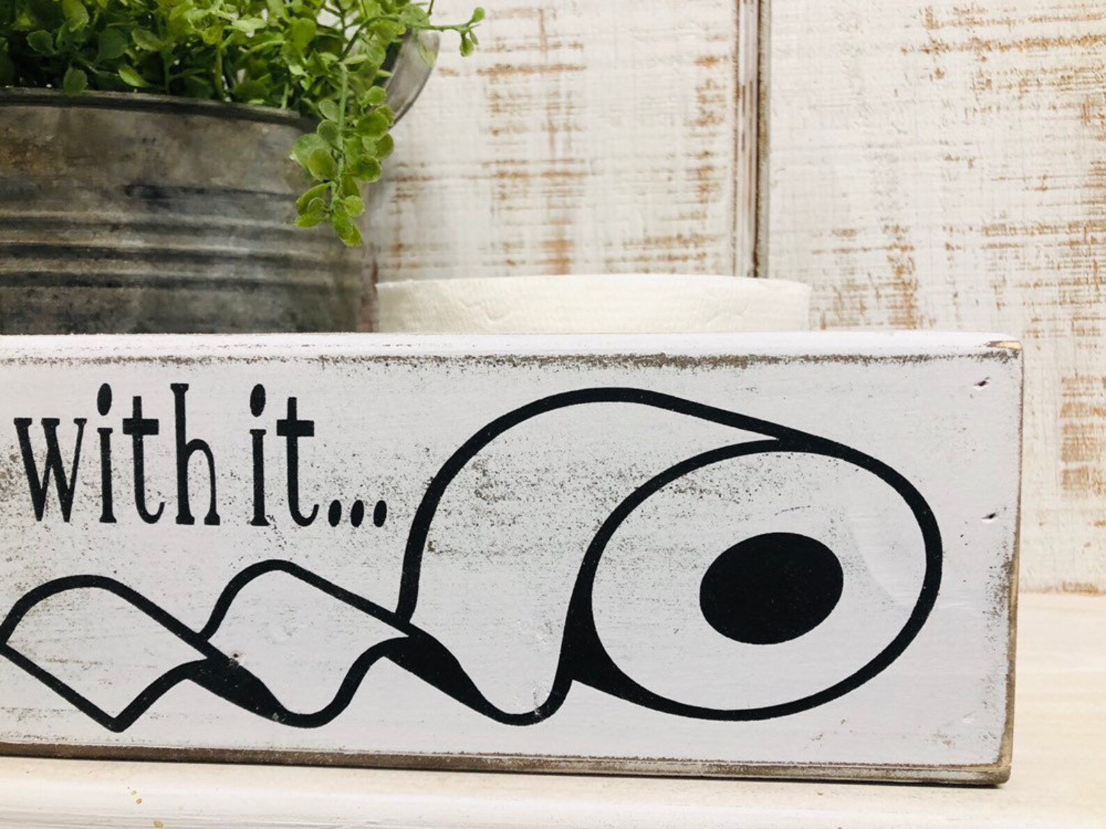 Funny Back of Toilet Box Decor - Toilet Paper Storage Box - Guest ...