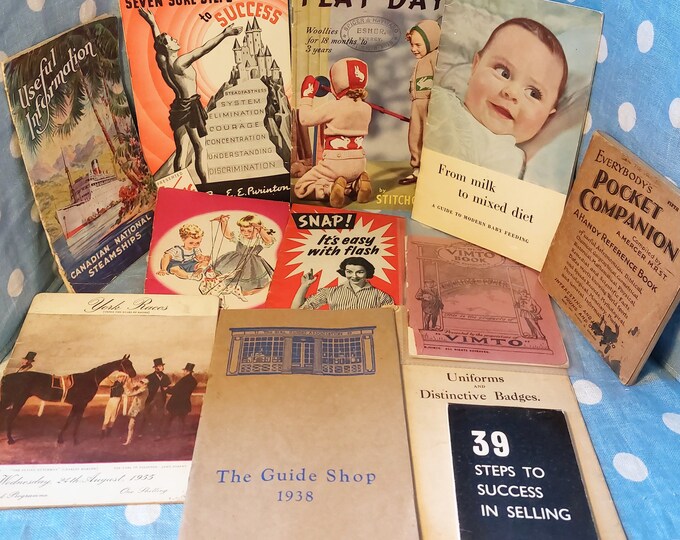 Vintage Booklets 12 Mixed Illustrated Booklets - Etsy